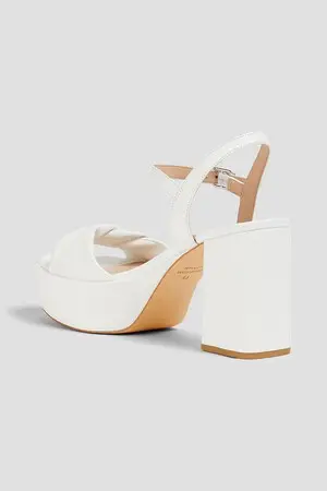 STUART WEITZMAN Twisted Leather Platform Sandals