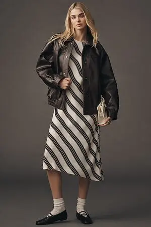 PILCRO Reagan Faux Leather Bomber Jacket