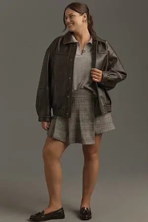 PILCRO Reagan Faux Leather Bomber Jacket