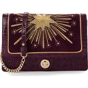 Brahmin Croc Embossed Leather Crossbody Bag