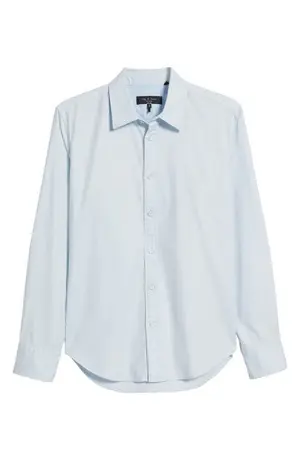 Rag & Bone Tomlin Cotton Dobby Button-up Shirt Powderblu