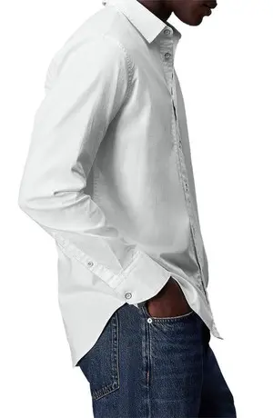 Rag & Bone Tomlin Cotton Dobby Button-up Shirt - White