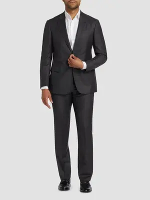 Giorgio Armani Windowpane Check Wool Suit