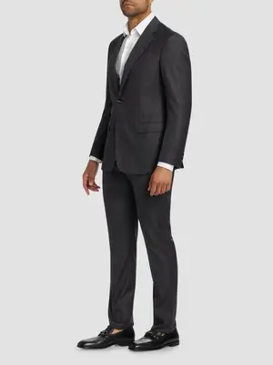 Giorgio Armani Windowpane Check Wool Suit