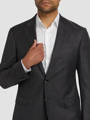 Giorgio Armani Windowpane Check Wool Suit