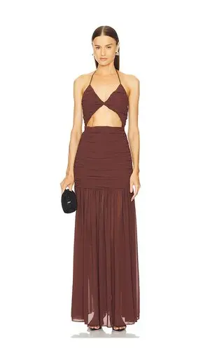 MICHAEL COSTELLO X Revolve Acacia Gown - Brown