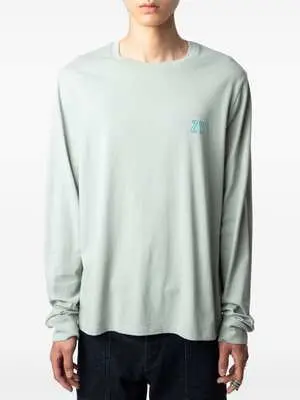 Zadig&Voltaire Logo-stitch Organic-cotton T-shirt