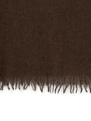 Botto Giuseppe Frayed-edge Scarf Brown