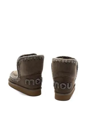 Mou Glitter Logo Ankle Boots - Green