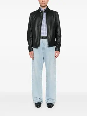 Canali Plaid-check Shirt - Blue