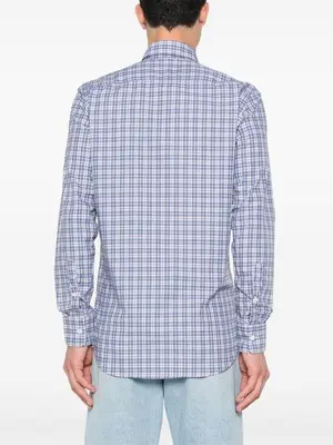 Canali Plaid-check Shirt - Blue