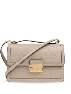 Tory Burch T Monogram Leather Shoulder Bag - Neutrals