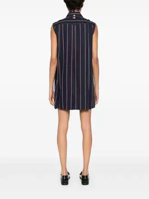 Thom Browne Rwb-stripe Shirt Dress - Blue