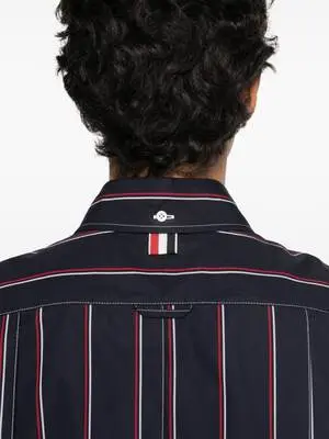 Thom Browne Rwb-stripe Shirt Dress - Blue