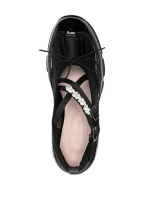Simone Rocha Beaded Tracker Sneakers - Black