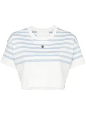 Givenchy 4g Striped Cropped T-shirt