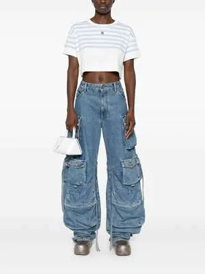 Givenchy 4g Striped Cropped T-shirt