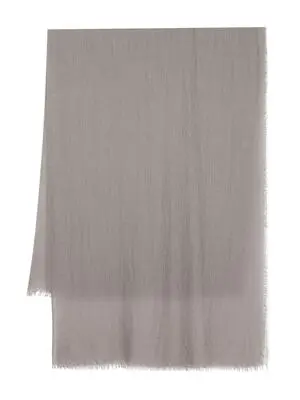 Botto Giuseppe Frayed-edge Scarf - Grey