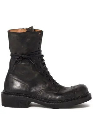 Miu Miu Lace-up Leather Boots