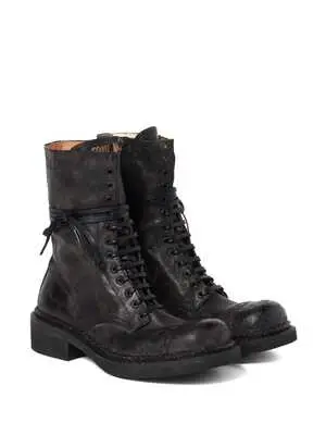 Miu Miu Lace-up Leather Boots
