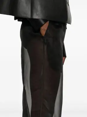 Simone Rocha Sheer Pencil Midi Skirt - Black