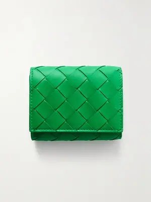 Bottega Veneta Intrecciato Leather Wallet - Green
