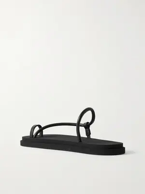 EMME PARSONS Bari Pool Leather Sandals - Black
