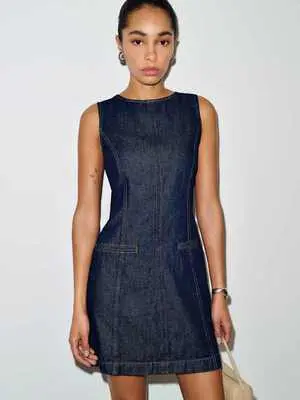 REFORMATION Citron Denim Mini Dress