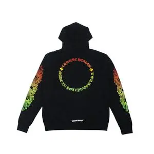 Chrome Hearts Chrome Hearts Floral Sleeve Zip Up Hoodie - Black