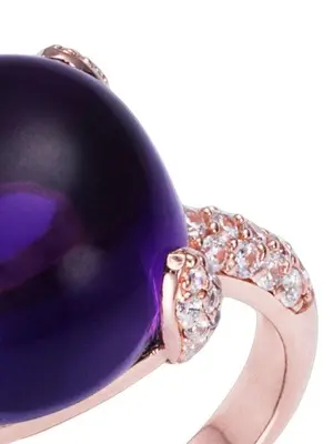 ANABELA CHAN 18kt Rose Gold Vermeil Amethyst Ring - Pink