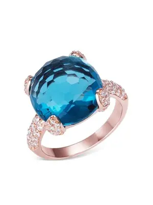 ANABELA CHAN 18kt Rose Gold Vermeil Topaz Ring - Pink