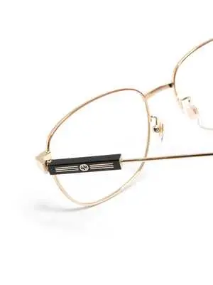 Gucci Logo-debossed Rectangle-frame Glasses