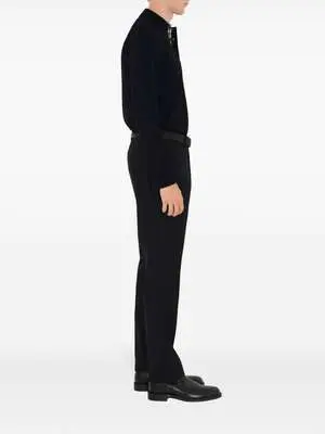 Burberry Long-sleeve Cotton Polo Shirt - Black