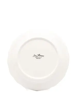 LES-OTTOMANS Striped Ceramic Plate - Yellow