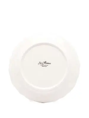 LES-OTTOMANS Striped Ceramic Plate - Blue