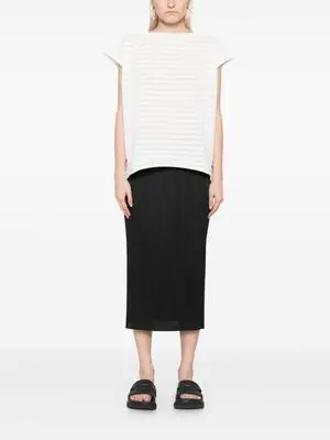 Issey Miyake Mesh Knitted Top - White