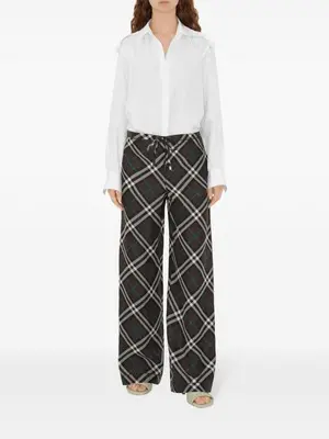 Burberry Check-pattern Trousers