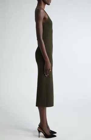 St. John Two-layer Stretch Mesh Dress