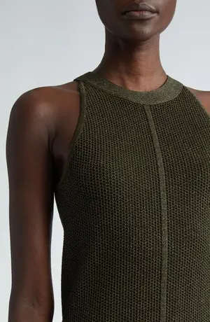 St. John Two-layer Stretch Mesh Dress