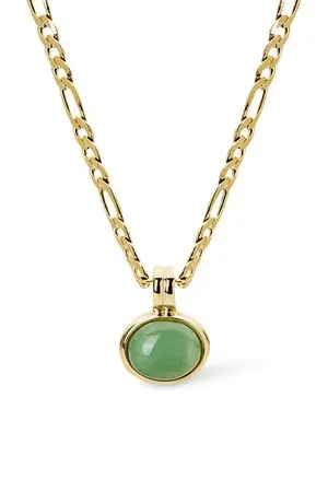 ANA LUISA Ana Luisa Gold-Dipped Aventurine Pendant Necklace