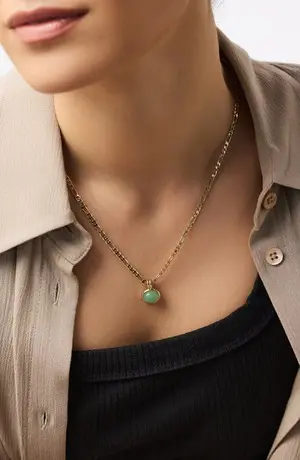ANA LUISA Dipped Aventurine Pendant Necklace