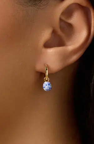 ANA LUISA Lainey Marble Blue Drop Earrings