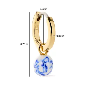 ANA LUISA Lainey Marble Blue Drop Earrings