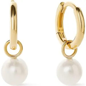 ANA LUISA Pearl Hoop Earrings - Gold