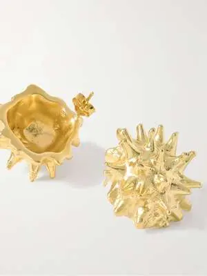 YSSO Sea Urchin Plated Earrings
