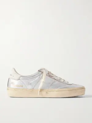 Golden Goose Silver Lace Up Heels