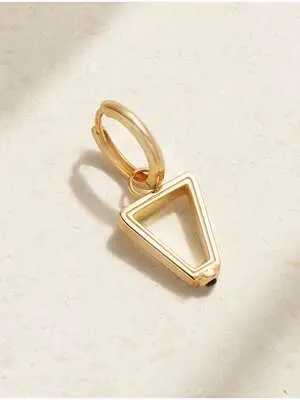 MARIE LICHTENBERG Triangle Baby 18-karat Sapphire Single Hoop Earring