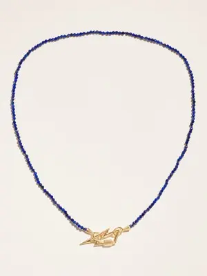 MARLA AARON Itty Bitty Strand 14-karat Lapis Lazuli Necklace - Gold