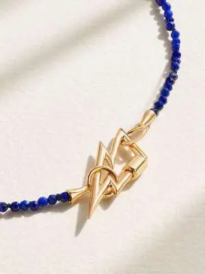 MARLA AARON Itty Bitty Strand 14-karat Lapis Lazuli Necklace