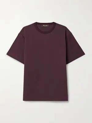 Loro Piana Neo Cotton-jersey T-shirt - Burgundy